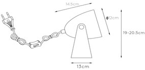 Lucide 45564/01/31 - Stolní lampa CHAGO 1xE14/40W/230V bílá