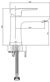 Cersanit S951-359 - Umyvadlová baterie CITY 15 cm lesklý chrom