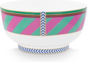 Pip Studio Pip Chique Stripes miska ∅15.5cm, růžovo-zelená (Pip Chique miska ∅15.5cm)