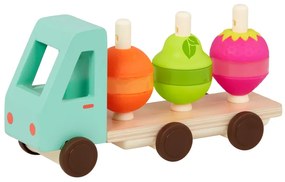 B-Toys Náklaďák dřevěný Stack & Roll Fruit Truck