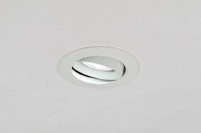 Zápustné LED svítidlo z bíle lakovaného kovu