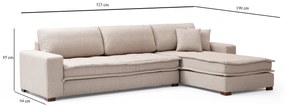 Atelier del Sofa Rohová sedací souprava Lena Corner (L3-CHL) - Sand Beige, Písková Béžová