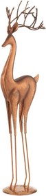 Měděná kovová dekorace jelen Deer S - 14*10*54 cm