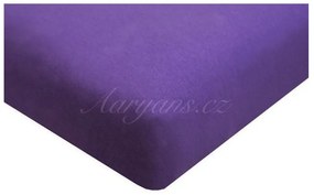 Aaryans Jersey prostěradlo tmavě fialové II. Rozměry: 140x200 cm
