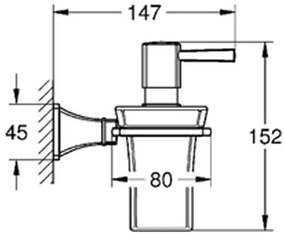 Grohe Grander - Držák s keramickým dávkovačem mýdla, chrom / zlato, 40627IG0