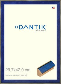 DANTIK rámeček 29,7x42 | INCLINATA colori modrá (Plexi Čiré)