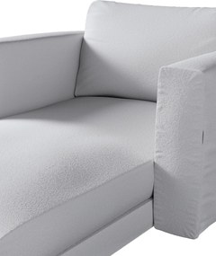 Potah na IKEA Norsborg šezlong s loketními opěrkami barva bílá látka pletený vzor