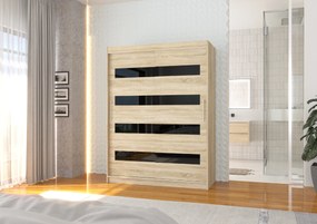 ADRK Furniture Skříň posuvná se zrcadlem MARTINEZ 150 ADRK-SW-MAR-S-BL-150