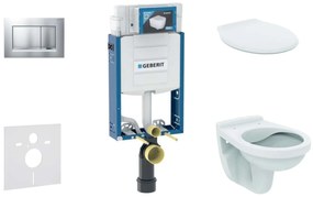 Geberit Kombifix - Set předstěnové instalace, klozet Alpha se sedátkem, tlačítko Sigma20, chrom mat/chrom 110.302.00.5 NR7