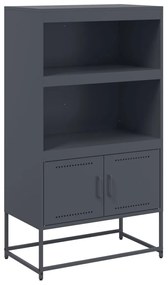 Skříň highboard antracitová 68,5 x 38,5 x 123,5 cm ocel