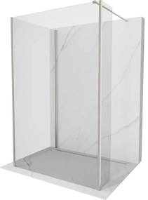 Mexen Kioto sprchová stěna Walk-in 135 x 90 x 40 cm, transparentní, broušený nikl - 800-135-090-221-97-00-040