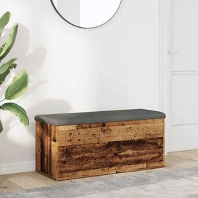 vidaXL Úložná lavice 102 x 42 x 45 cm kompozitní dřevo [835055] Barva: Staré dřevo