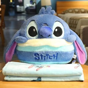 Plyšový polštář - pohádkové postavy Varianta: Stitch s dekou