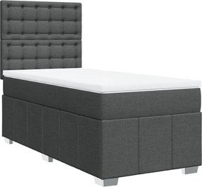 Box spring postel s matrací tmavě šedá 80 x 200 cm textil 3293810