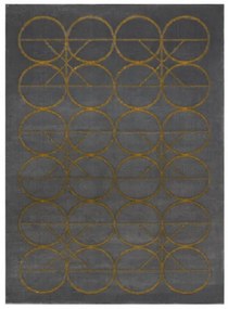 Dywany Łuszczów, Kusový koberec Emerald 1010 grey and gold, 80x150, šedá, chodba / předsíň