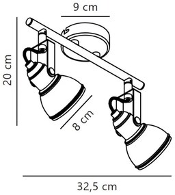 Nordlux - Bodové svítidlo ASLAK 2xGU10/35W/230V bílá