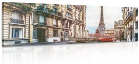 Obraz pohled na Eiffelovu věž z ulice Paříže Varianta: 150x50