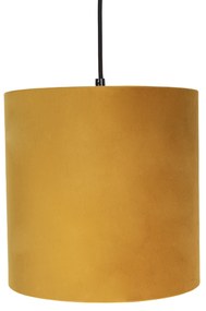 Závěsná lampa se sametovými odstíny zelené, žluté a modré - Cava