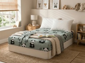 Prostěradlo z mikrovlákna PANDA RELAX mentolové 90x200 cm
