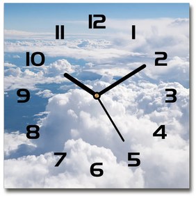 Wallmuralia Skleněné hodiny čtverec Pohled z letadla 30x30 cm