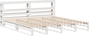 Postel bez matrace bílá 200 x 200 cm masivní borovice 3306508