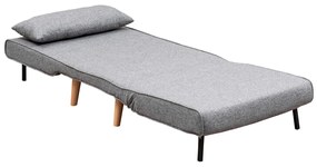 Designové rozkládací křeslo Felicitas světle šedé