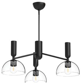 Elstead Alora Mood ALM-JUDE3-MB-CL - Lustr na tyči JUDE 3xE27/60W/230V černá ALM-JUDE3-MB-CL