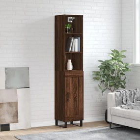 vidaXL Skříň highboard 34,5 x 34 x 180 cm kompozitní dřevo [3190109] Barva: hnědý dub