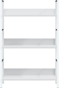 Knihovna se 3 policemi bílá 60x27,6x90,5 cm kompozitní dřevo 288220