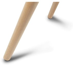 Bílý konferenční stolek s nohami z bukového dřeva Furnhouse Fly, 75 x 43 cm