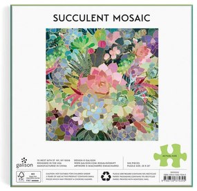 Galison Puzzle Mozaika ze sukulentů 500 dílků