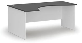 Ergonomický kancelářský pracovní stůl PRIMO WHITE, 1800 x 1200 mm, levý, bílá/grafit