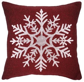 SCANquilt povlak MOTIV velká vločka červenobílá 45 x 45 cm