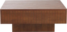 Tmavě hnědý konferenční stolek z MDF 90x90 cm Furuvik – Jotex