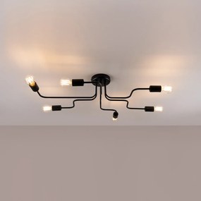 Sollux Lighting Lustr VECTOR 6 černý