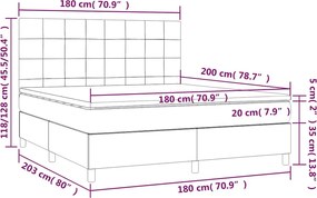 Box spring postel s matrací tmavě zelená 180x200 cm samet 3143040