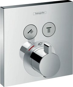 Hansgrohe Shower Select, termostatická baterie pod omítku, na 2 výstupy, chromová, 15763000