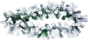 3D umělá vánoční girlanda jehličí 540 × 17 cm, zasněžená