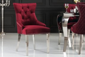 Luxusní sametová židle červená &ndash; Adelie III
