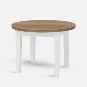 Stima Kulatý stůl FIT II. Průměr 110 + 35 cm dub halifax tabákový černá