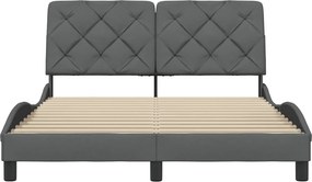 Rám postele bez matrace tmavě šedá 120 x 200 cm textil 3310588