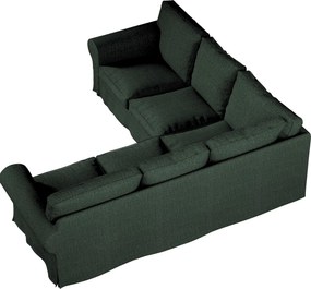 Potah na pohovku IKEA  Ektorp rohová barva zelená látka pletený vzor