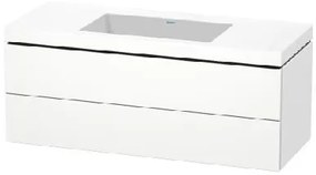 Duravit L-Cube - Skříňka s umyvadlem 500x1200x480 mm, 2 zásuvky, bílá mat LC6929N1818