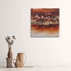 Gario Obraz na plátně Hejno růžových plameňáků Rozměry: 30 x 30 cm
