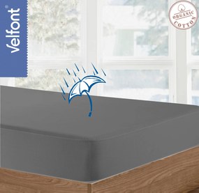 Velfont Respira nepropustné prostěradlo 80x200 cm - tmavě šedá