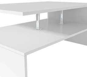 Konferenční stolek dřevotříska 90x59x42 cm bílá - Default Title