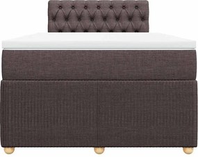 Box spring postel s matrací tmavě hnědá 120x200 cm textil 3289733