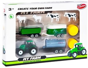 CreativeToys Traktor s přívěsy a zvířaty