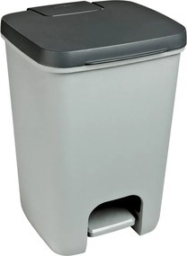 Šedý nášlapný plastový odpadkový koš 20 l Essentials – Curver