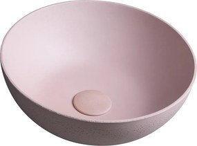 Sapho Sapho, FORMIGO betonové umyvadlo na desku, průměr 39cm, růžová mat, FG321